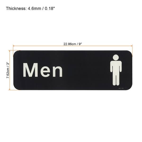 Men Toilet Sign Self Adhesive Door Wall Sticker Decor Black - Bed Bath ...