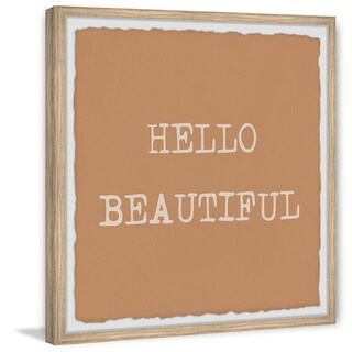 'Hello Beautiful V' Framed Painting Print - Bed Bath & Beyond - 36273532