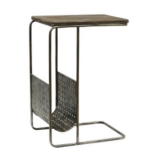 Metal C Table with Storage (Set of 2) - 18.5X13.75X26.8" - Bed Bath ...