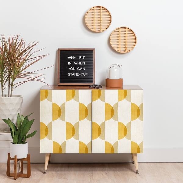Modern Tropical Shape Study In Gold Geometric Made-to-Order Credenza Cabinet - Bed Bath & Beyond ...