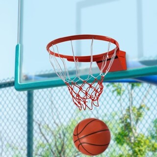 18" Outdoor Basketball Rims with Net Wall Mounted Basketball Hoop - Bed ...