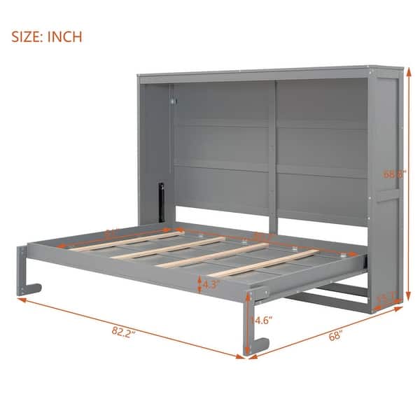 Queen Size Comfortable Multi-function Murphy Bed Wall Bed - Bed Bath ...