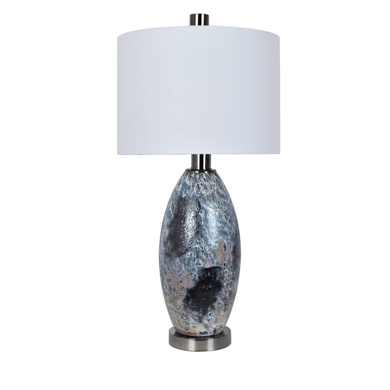 Logan Glass and Metal Table Lamp in Grey - Overstock - 31247723