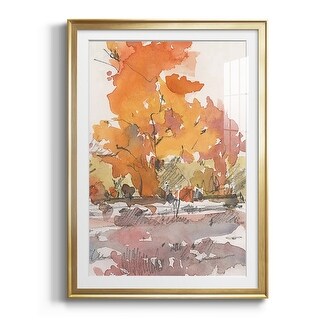 Watercolor Treeline Sketch II Premium Framed Print - Ready to Hang ...