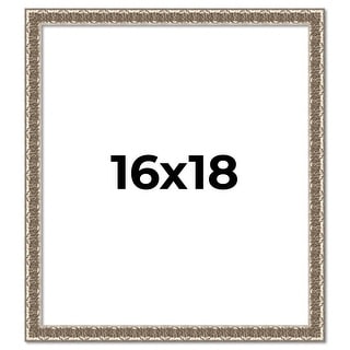 16x18 Frame Silver Versailles Ornate Solid Wood Picture Frame | 1 Inch ...