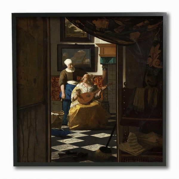 Stupell Love Letter Renaissance Woman Vermeer Classical Painting 12 x ...