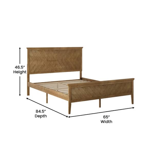 Solid Wood Platform Bed Frame with Headboard and Footboard - Bed Bath ...