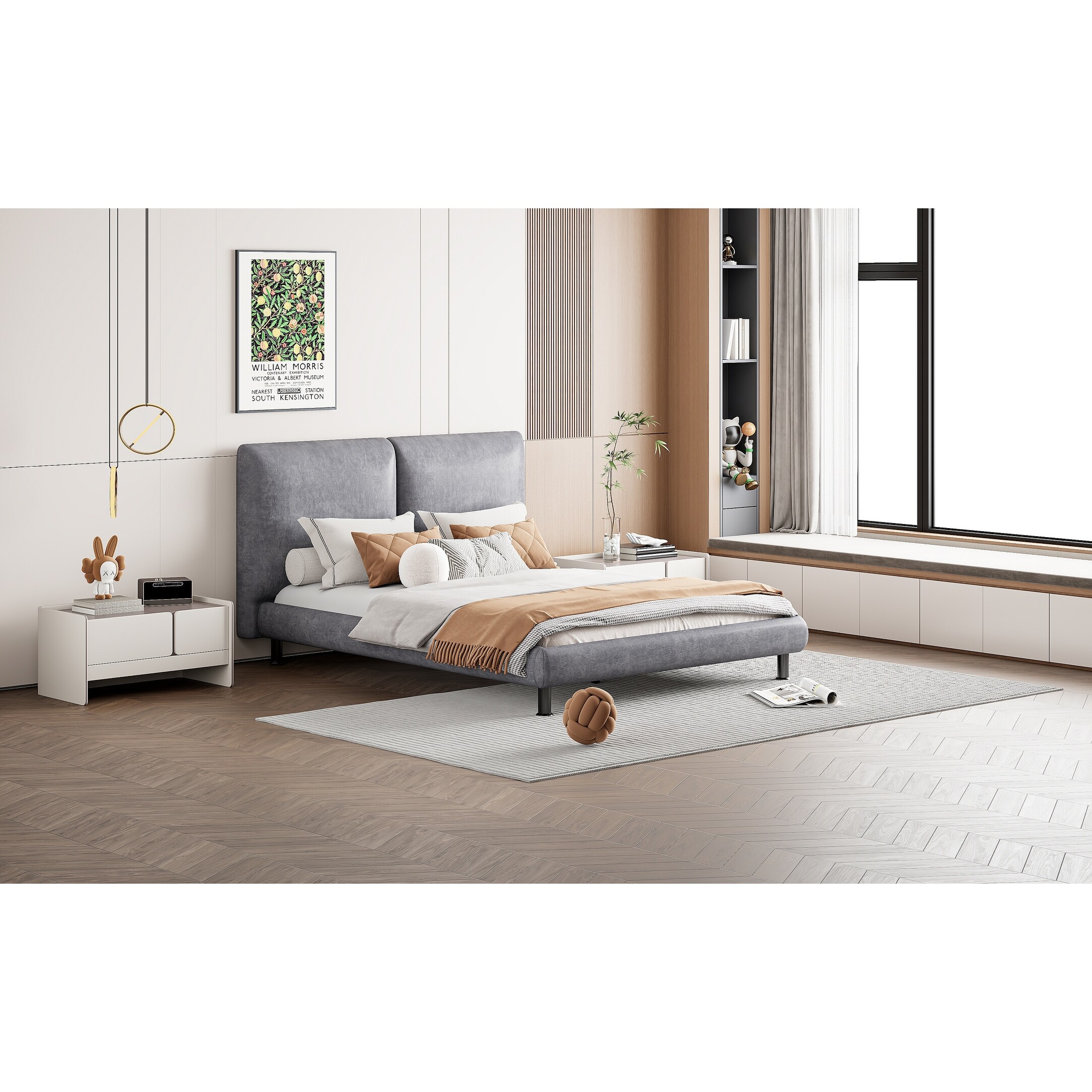 Albert upholstered platform bed store