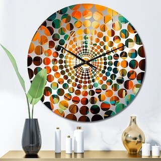 Designart "Abstracting The Cubist Form II" Orange Abstract Cubism ...