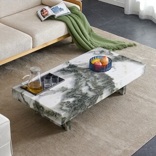 A modern and practical coffee table with black and white patterns. Made ...