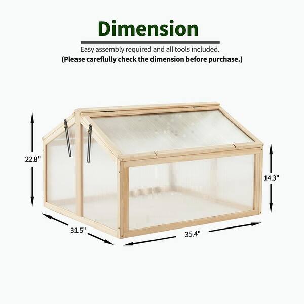 MCombo Double Box Greenhouse Cold Frame, Solid Wood 0145 - Bed Bath ...