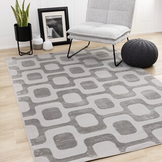 Grey Charcoal Moody Vintage Patterned Area Rug - Bed Bath & Beyond ...