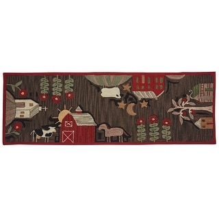 Park Designs Farm Life Country Hooked Rug Runner 2 ft x 6 ft - 2'x6 ...