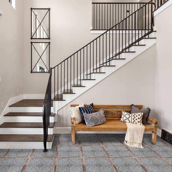 Merola Tile Cava Deco Antica 17-3/4" x 17-3/4" Porcelain Floor and Wall ...