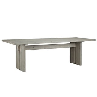 Emma 94-inch Rectangular White Pine Trustle Dining Table in a Light ...