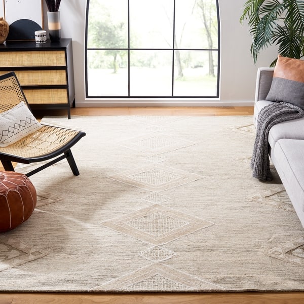 SAFAVIEH Handmade Casablanca Shag Inha Wool Rug - On Sale - Bed Bath ...