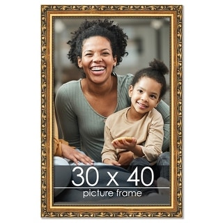 30x40 Frame Traditional Gold Picture Frame | Complimentary Frame Grade ...