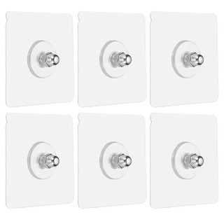 Adhesive Wall Mount Screw Hooks, Square Drill Free Adhesive Hooks ...
