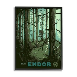 Stupell Science Fiction Fantasy World Endor Framed Giclee Texturized ...