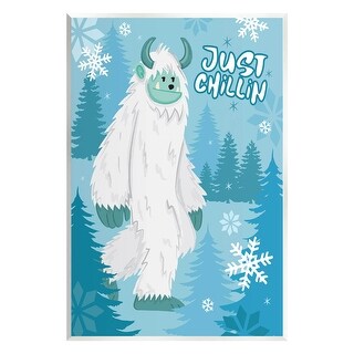 Stupell Just Chillin Funny Winter Yeti Wall Plaque Art by Lisa Perry ...