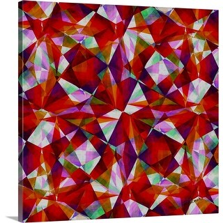 "Clouded Crystals Red Square" Canvas Wall Art - Bed Bath & Beyond ...