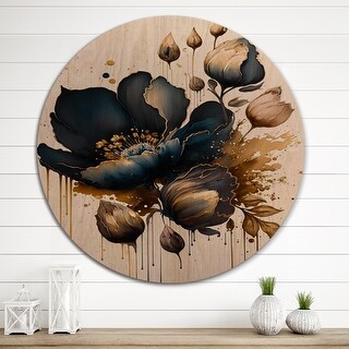 Designart "Blue And Gold Crocus Bunch IV" Traditional Wood Wall Art ...