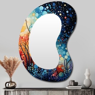 Colorful Ink River Microscopic Fantasia V - Abstract Shape Wall Mirror ...