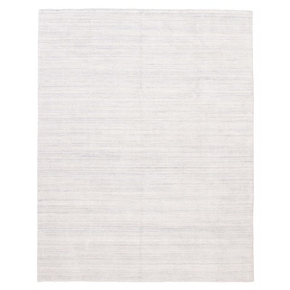 ECARPETGALLERY Hand Loomed Pearl Grey Wool Rug - 9'2 x 12'0 - Bed Bath ...