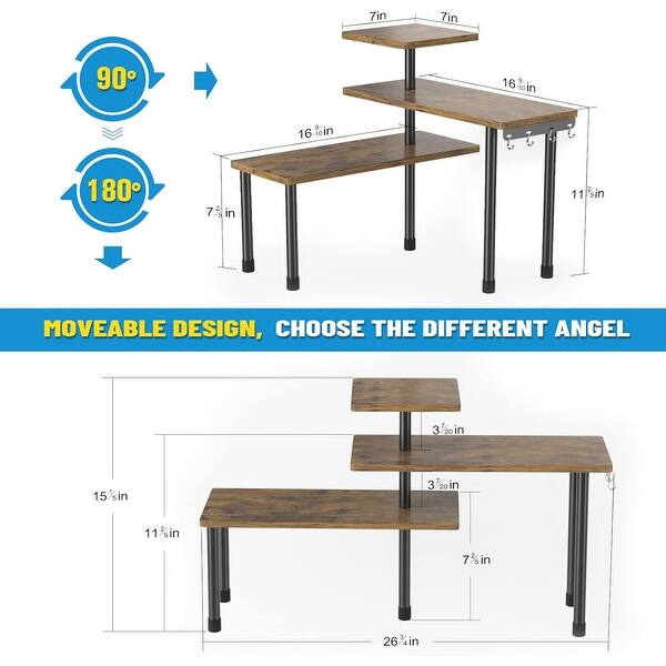 3 Tier Moveable Countertop Corner Shelf - Bed Bath & Beyond - 40515446