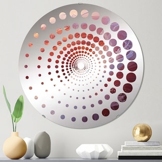 Designart "Coral Wave Colorful Wonder I" Coastal Coral Wall Mirror ...