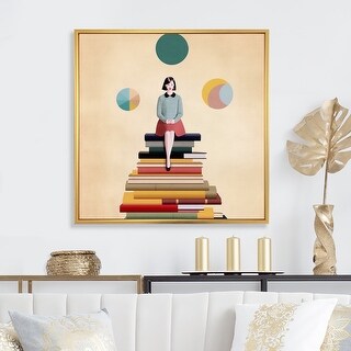 Designart "Simplicity Book Revelation" Minimalism Framed Wall Decor ...