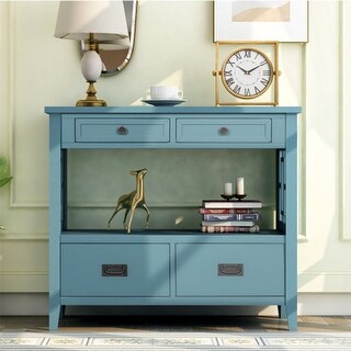 Blue console table mdf sofa table living room entryway table - Bed Bath ...