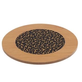 Home Kitchenware Bamboo Round Table Protector Cup Holder Heat Resistant ...