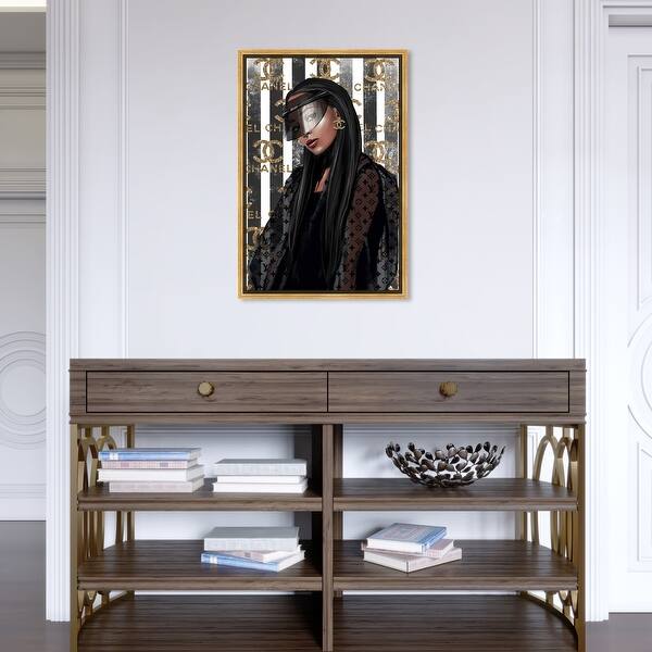 Oliver Gal 'For the Sake of Glam' Fashion Black Wall Art Canvas Print ...