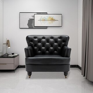 PU Leather Black Club Chair Home Furniture - Bed Bath & Beyond - 34706013