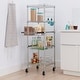 TRINITY EcoStorage® 5-Tier 18x18x56.5 Commercial Square Rack w/ Wheels ...