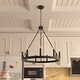 Acroma 9-light Modern Farmhouse Wagon Wheel Chandelier - Bed Bath ...