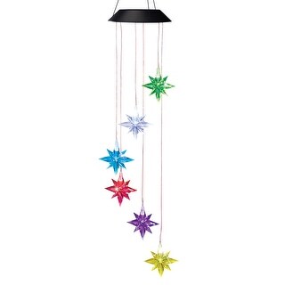Solar Hanging Colorful Stars Outdoor Garden Mobile - NO SIZE - Bed Bath ...
