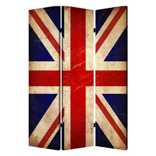 Alfie Folding Screen Room Divider, Union Jack Printing - Bed Bath ...
