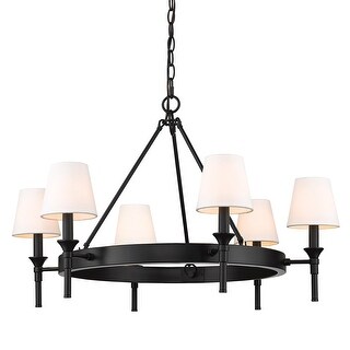 Golden Lighting 1020-6 MWS Edinburgh 6 Light 30" Wide Ring Chandelier ...