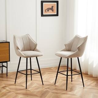 Armless Upholstered Kitchen Bar Stools, Novel Contour Bar Height Bar ...