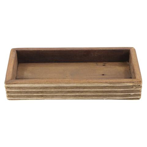 reclaimed wood rectangular tray - 6"W x 12"D x 2.25"H - Overstock ...