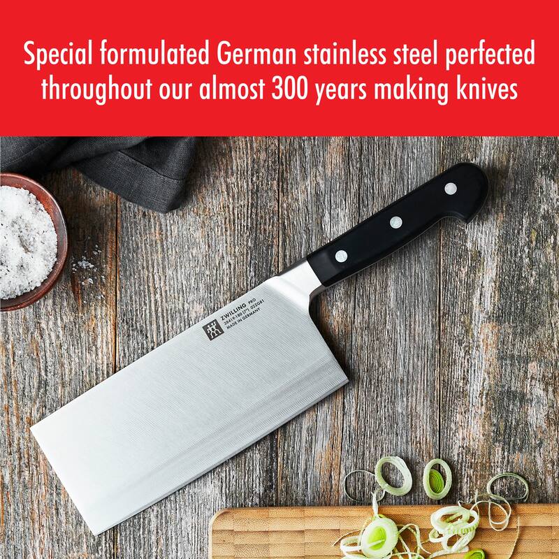 ZWILLING Pro 7-inch Chinese Chef's Knife Vegetable Cleaver - Overstock ...