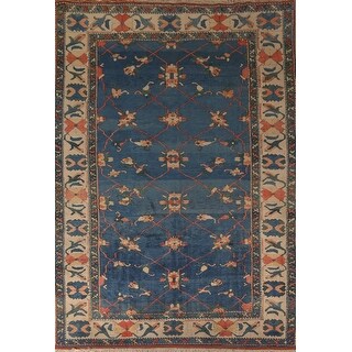 Blue Anatolian Turkish Area Rug Handmade Wool Carpet - 7'6"x 9'10 ...