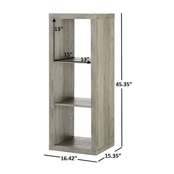 3 Cube Storage Organizer Rustic Gray - Bed Bath & Beyond - 35865767