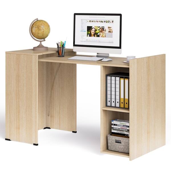 Extendable Computer Desk Reversible Study Writing Desk w/ Mobile ...