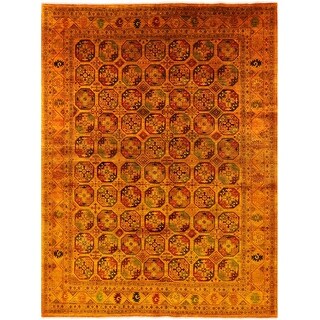 Golden Nile Turkmen Ersari Hand Knotted Wool Rug - 8' 4" X 11' 3" - 8 ...
