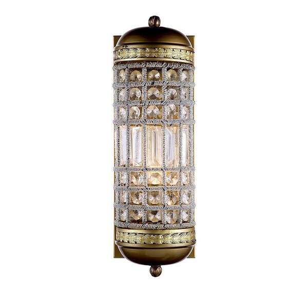 1 Light 5" Tuscan Gold Crystal Wall Sconce & Led - 15.00 - Bed Bath ...