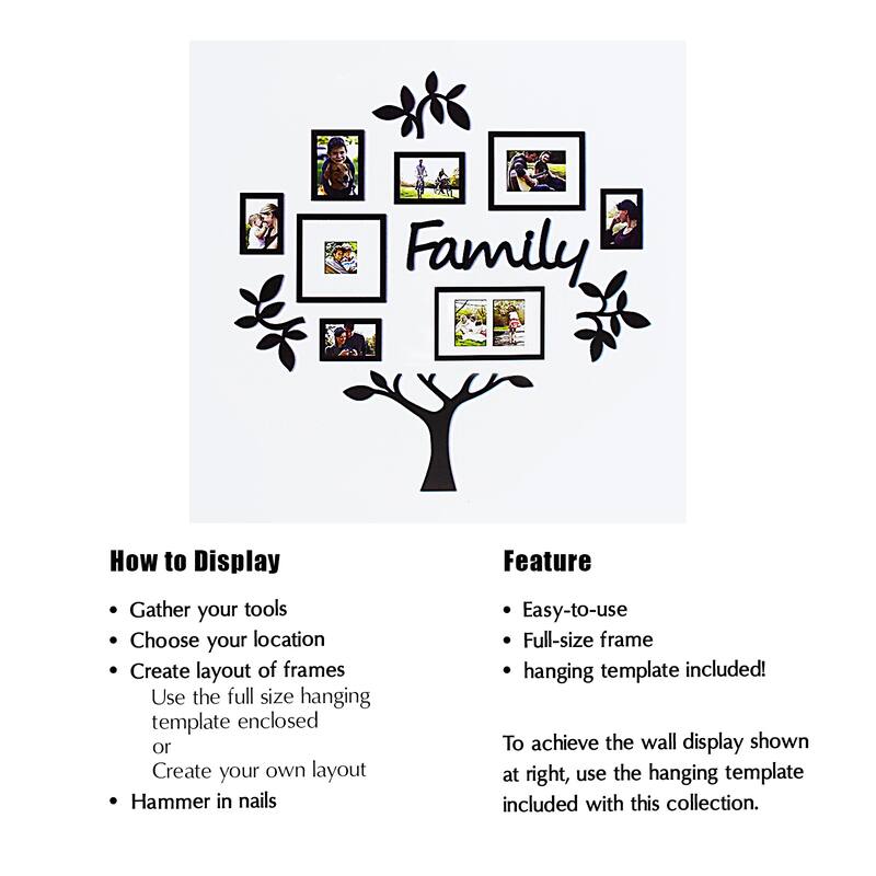 Contemporary Black Tree-Shaped PVC Photo Frame Composition by Jerry ...