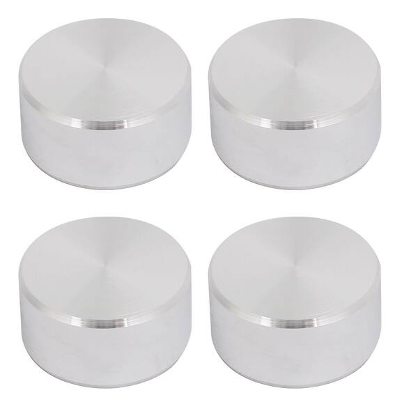 4pcs 20mm Dia 10mm Thickness M6 Thread Aluminum Disc for Glass Table ...